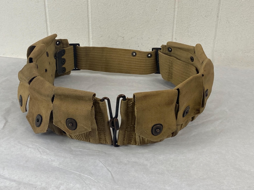 Vintage Belt, 1940s Belt, U.S. Army Belt, Ammo Belt, Web Belt ...