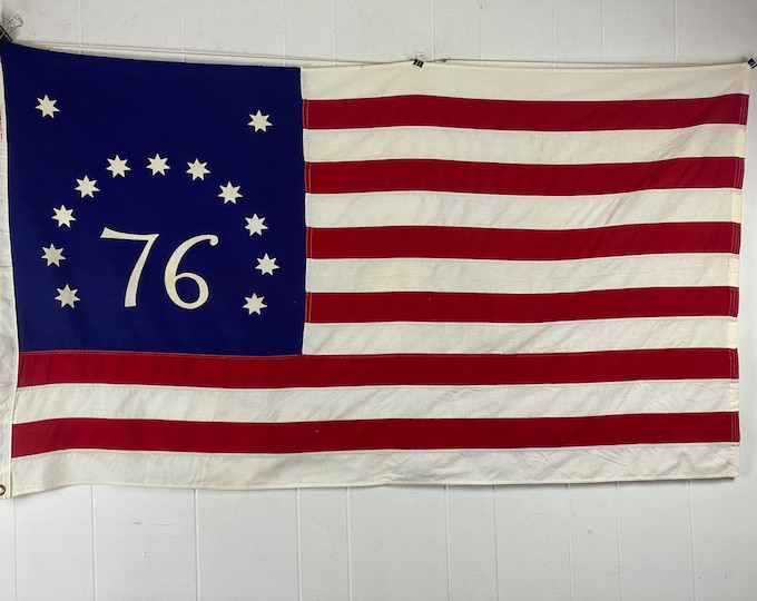 Vintage Flag, 1976 Flag, American Flag, U.S. Flag, Bi-centennial Flag ...