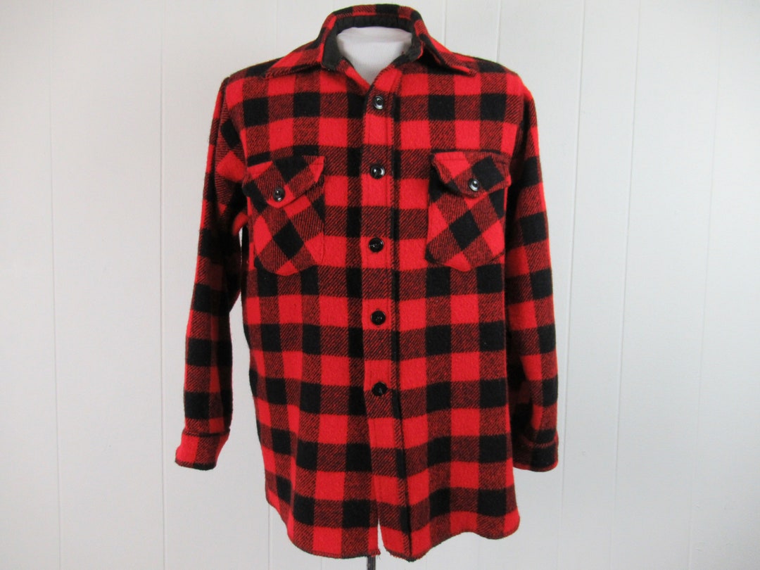 Chemise vintage, chemise des années 1960, chemise à carreaux buffalo ...