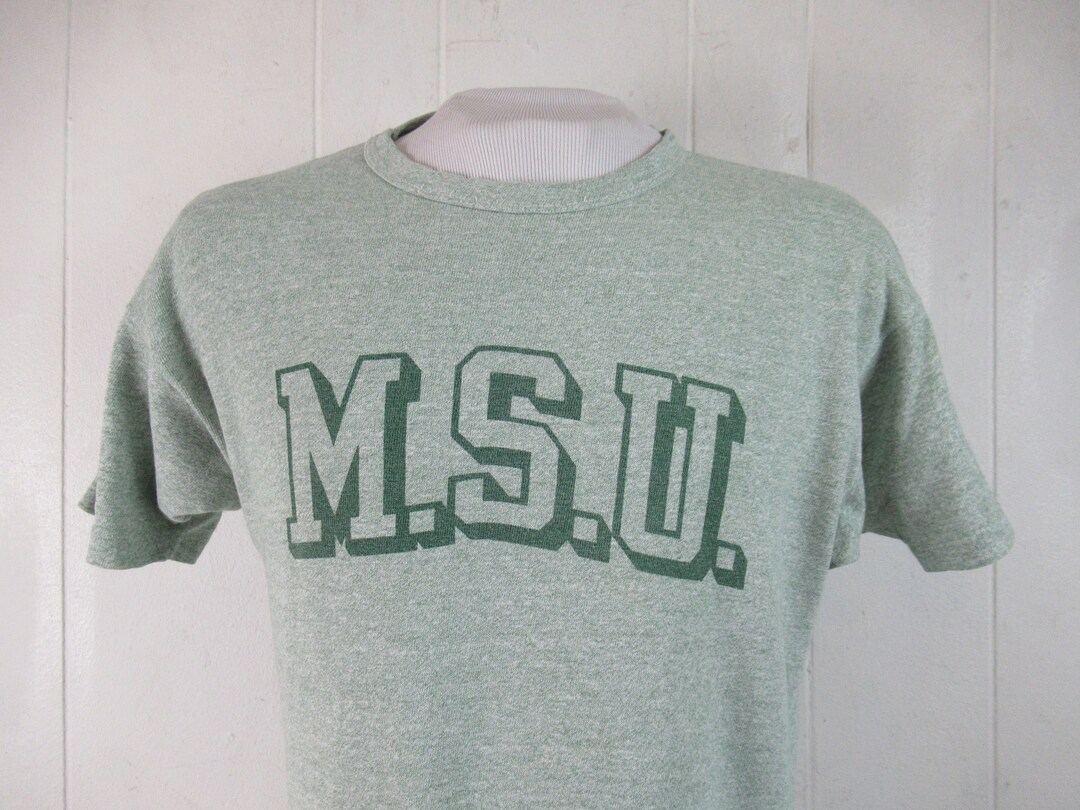 Vintage T Shirt, MSU T Shirt, 1970s T Shirt, Champion T Shirt, College ...