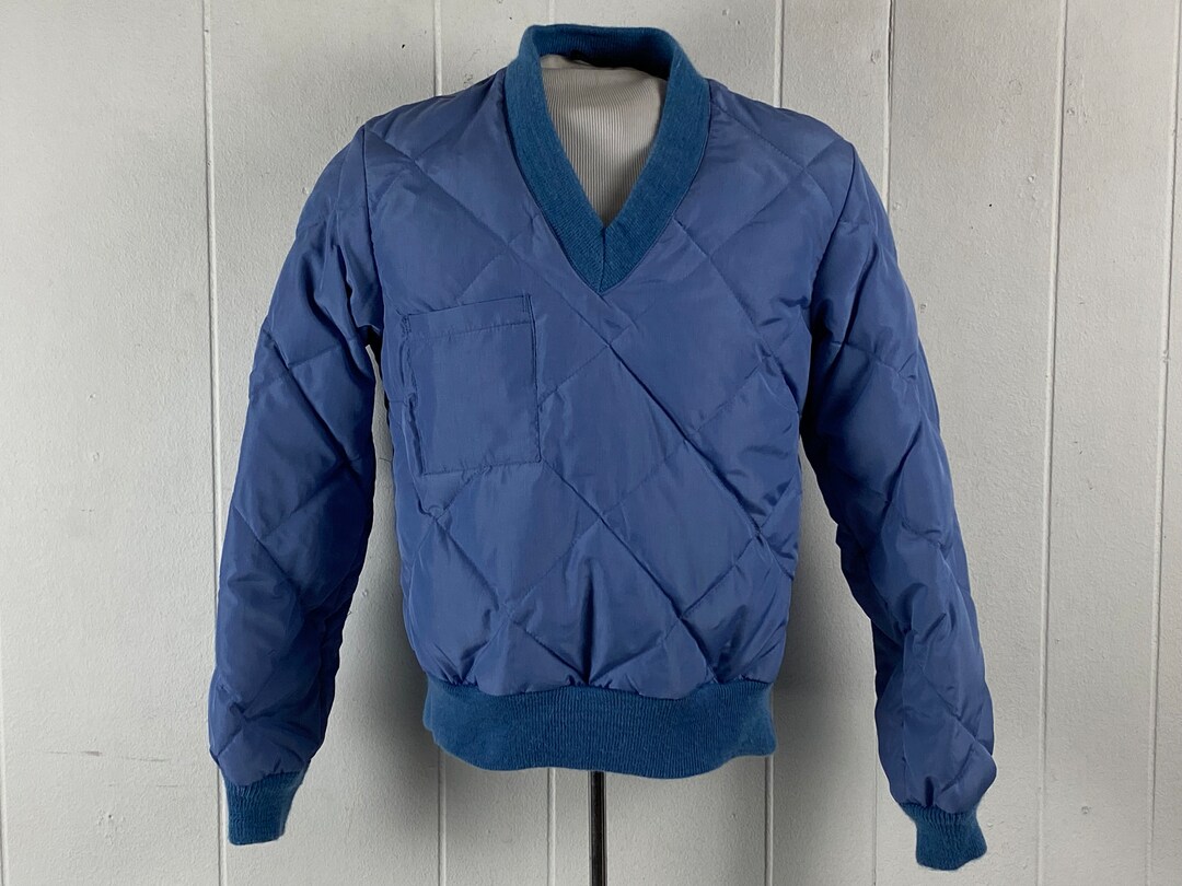 Vintage Puffer Sweater, Size Small, 1970s Pull Over, Eddie Bauer Jacket ...