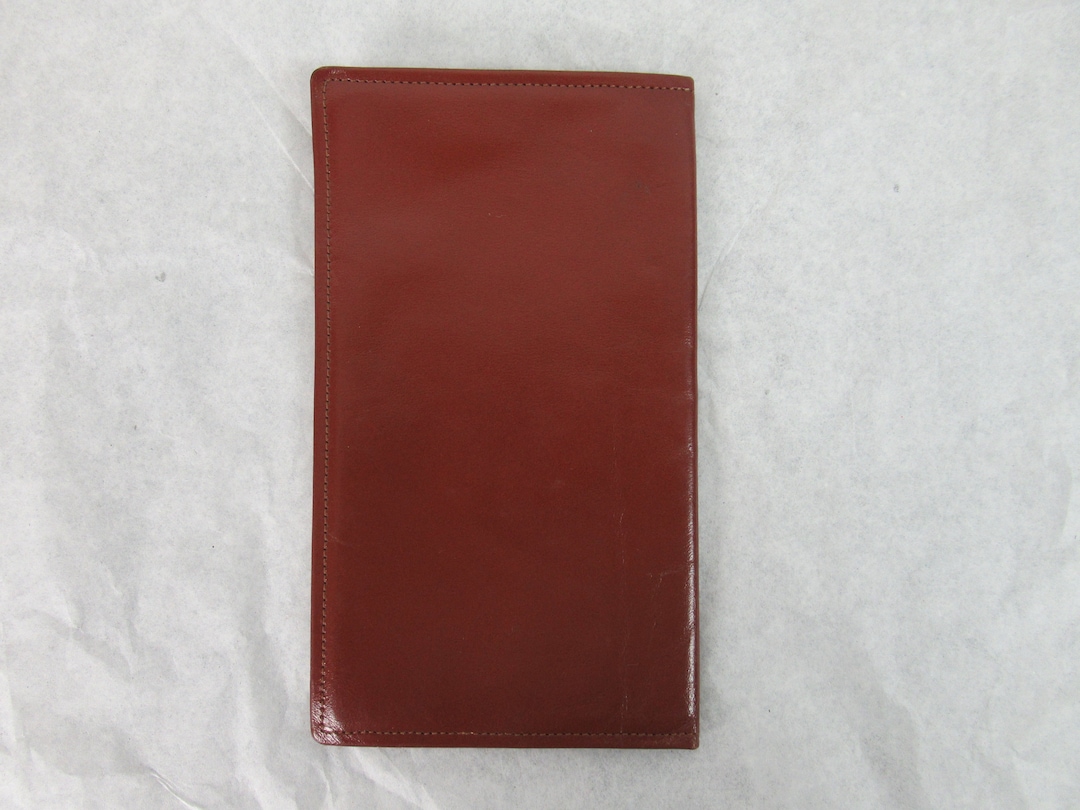 Vintage Wallet, 1950s Wallet, Vintage Billfold, Brown Leather Wallet ...
