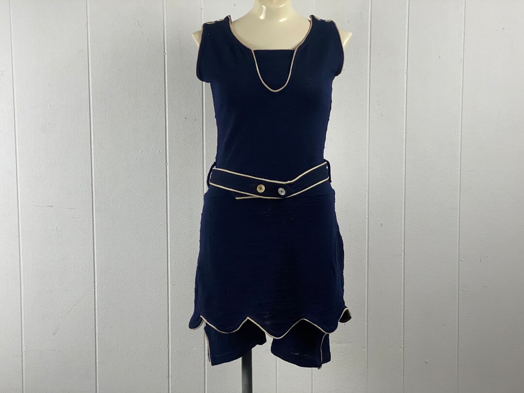 Vintage Swimsuit, Size Large, 1920s Bathing Suit, Art Deco Suit ...
