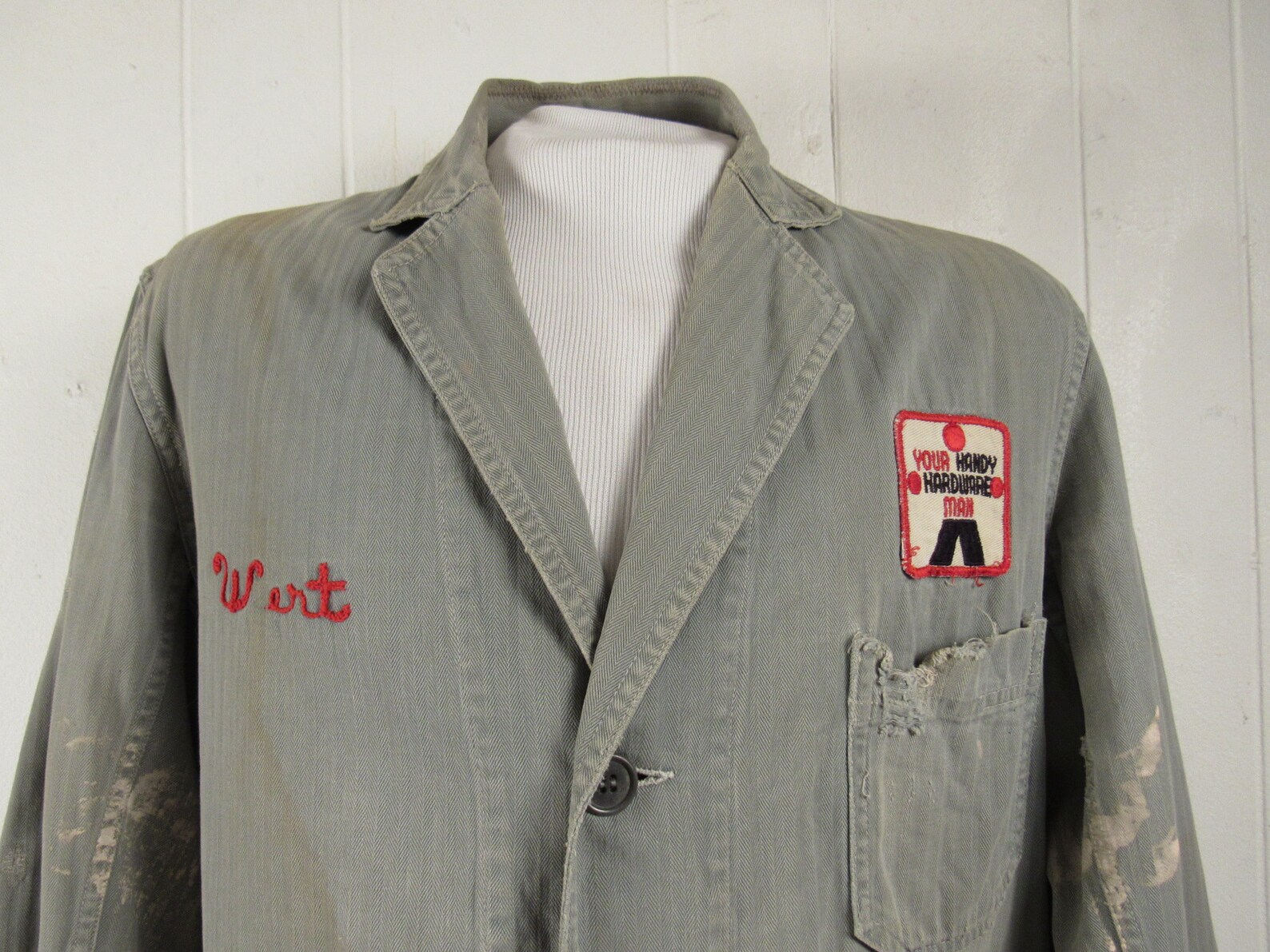 Vintage Jacket, M, Vintage Work Jacket, 1940s Jacket, Hardware Jacket ...