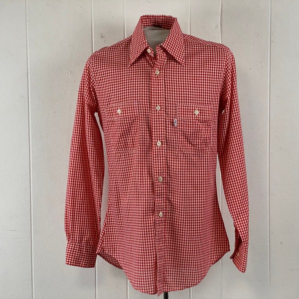 Red and White Check Shirt - Etsy