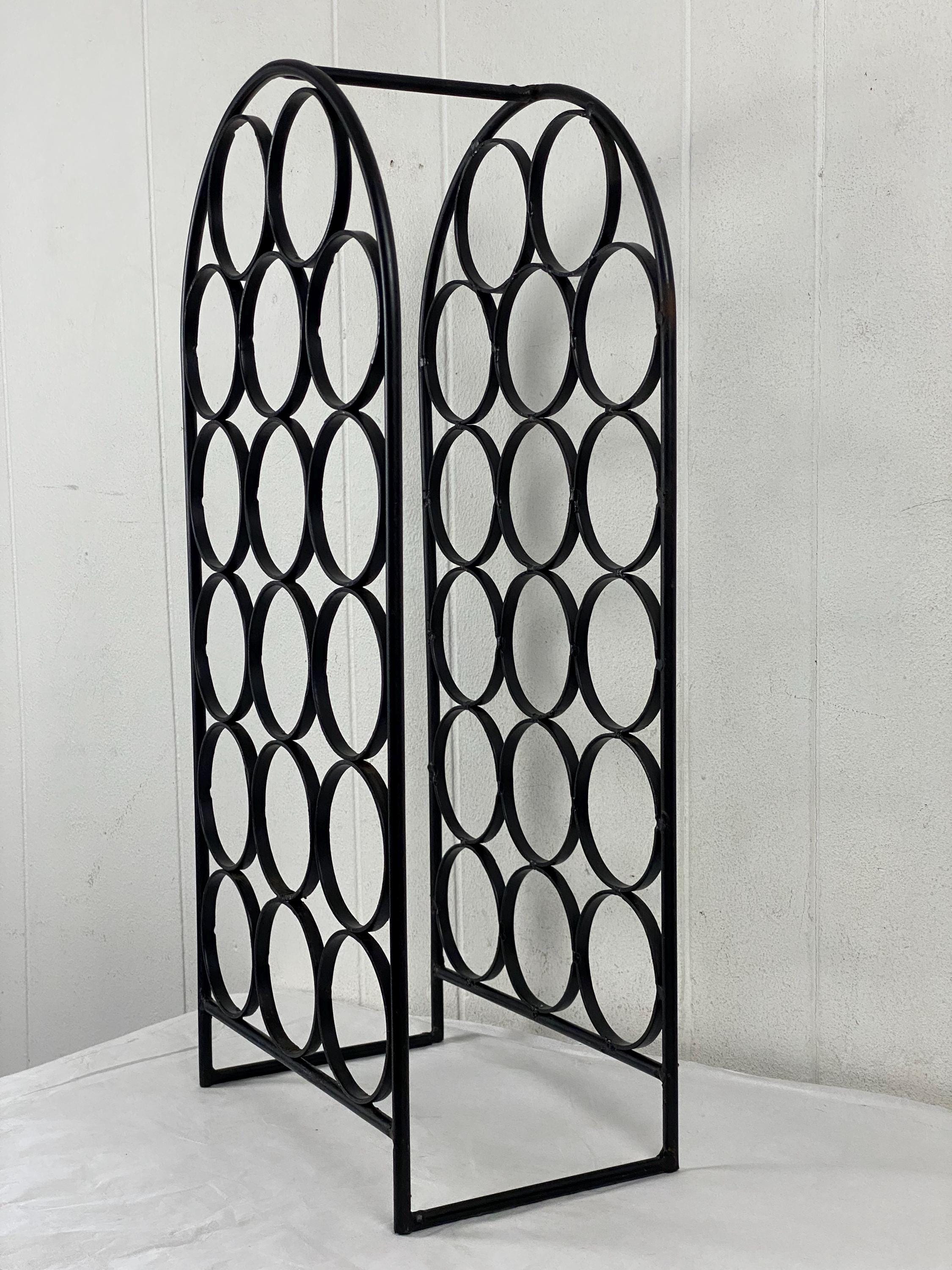 1960s Wine Rack, Arthur Umanoff Wine Rack, Iron Mid Century Modern Wine ...
