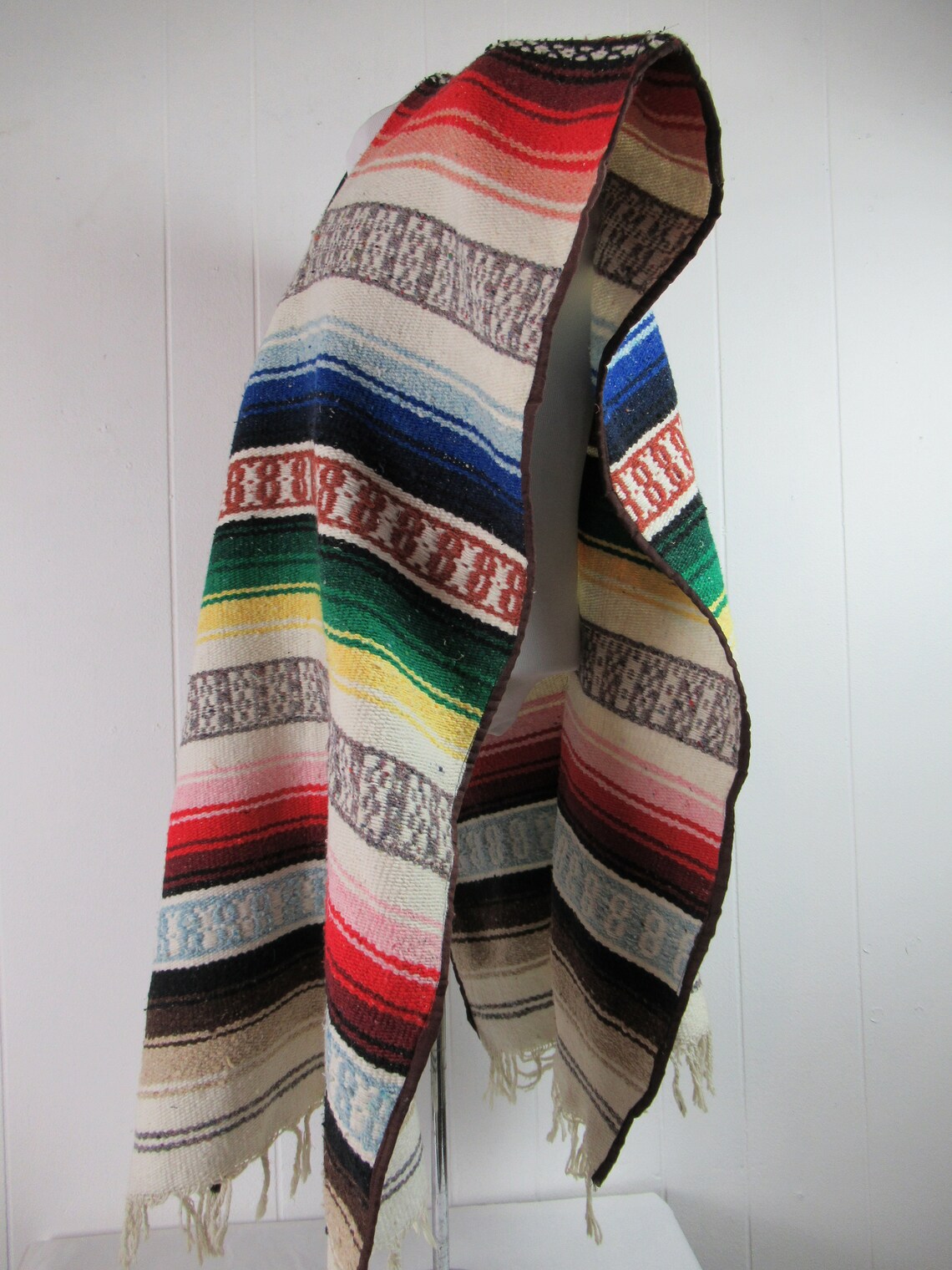 Vintage poncho Mexican poncho Mexican rug poncho Mexican | Etsy