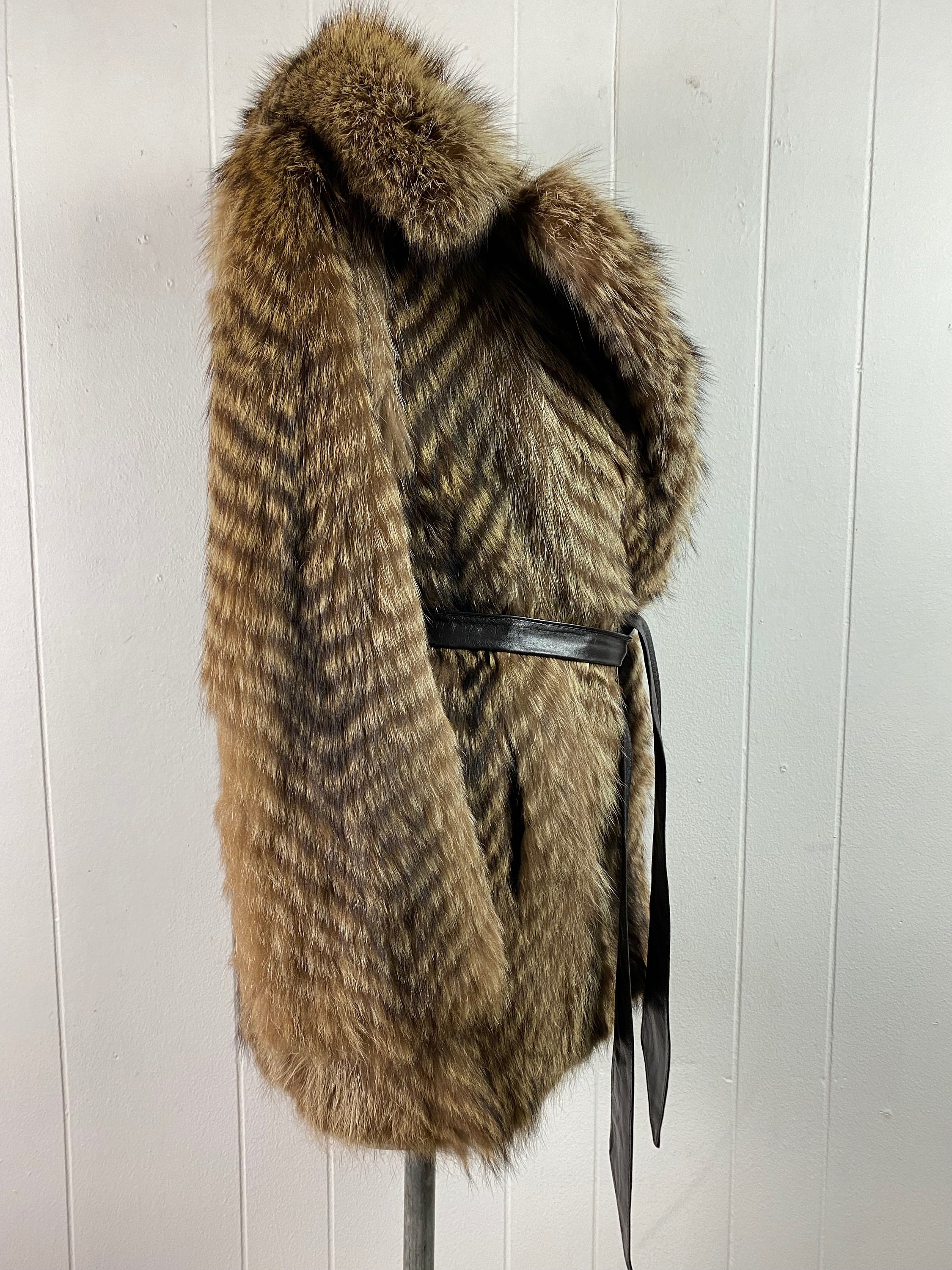 Vintage Coat 1970s Fur Coat Fur Coat 70s Fur Chevron Coat - Etsy