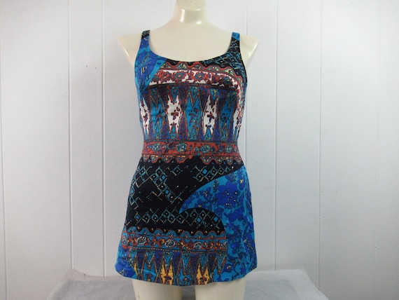 Vintage swimsuit, 1970s bathing suit, one piece, swim… - Gem