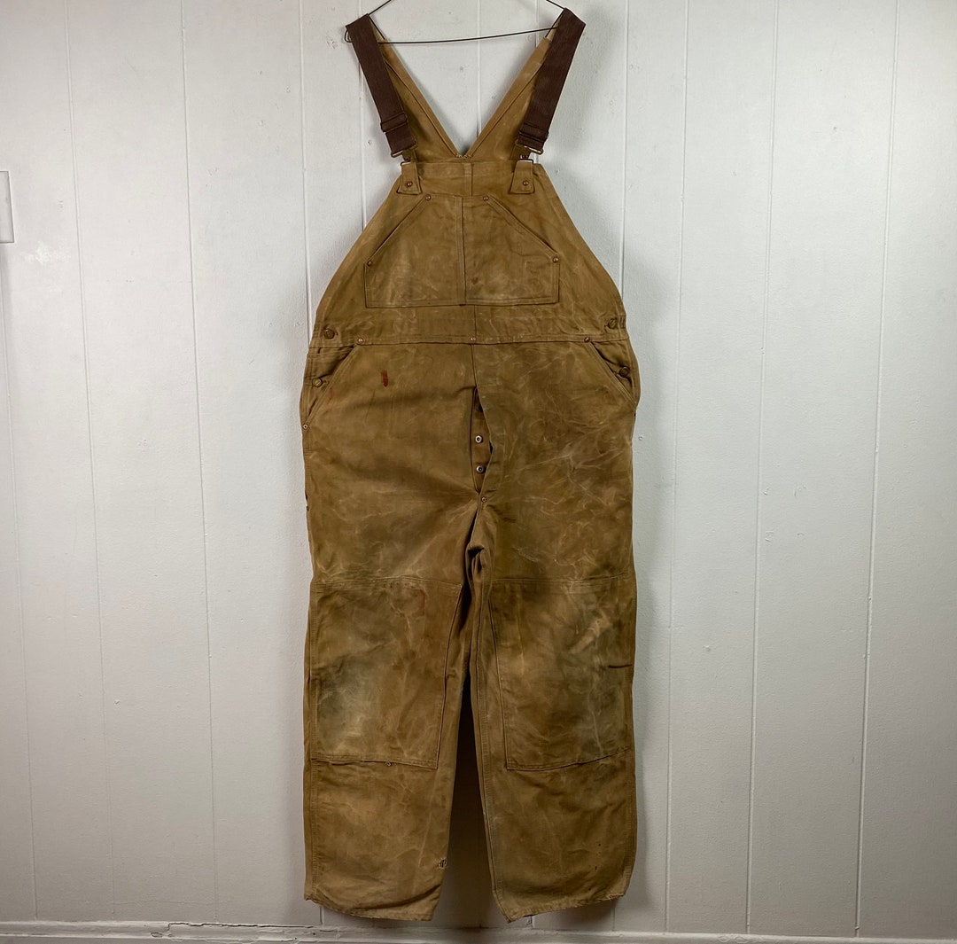 Vintage Overalls, 1970s Overalls, Carhartt Overalls, Brown Duck Denim ...
