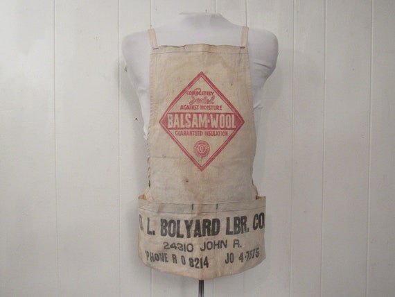 Vintage Apron 1950s Apron Work Apron Advertising Apron | Etsy