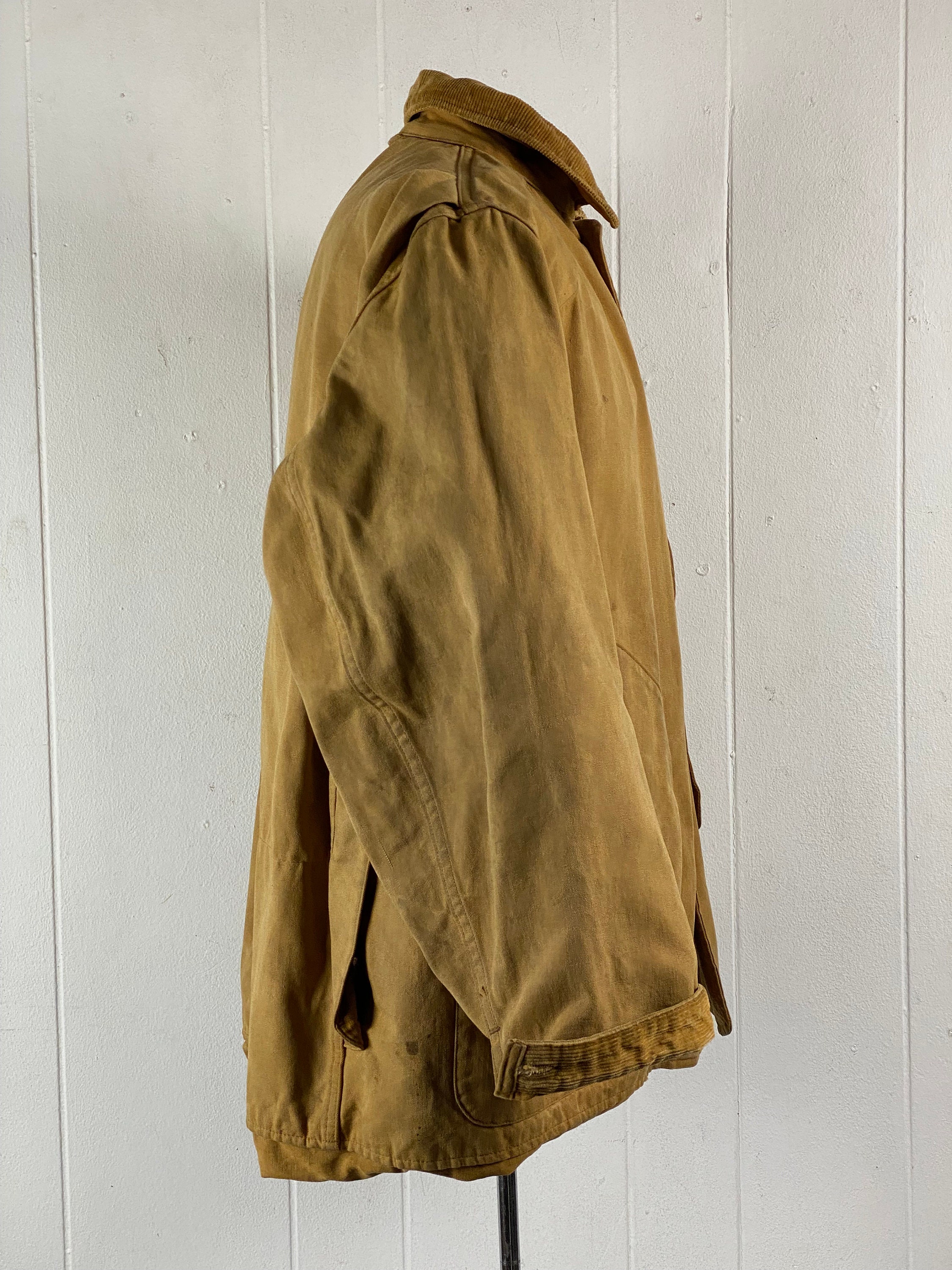 Vintage Jacket, 1950s Jacket, Vintage Hunting Jacket, Brown Duck Jacket ...