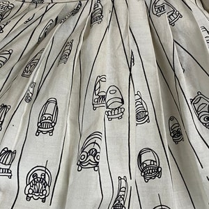 Vintage Skirt, Size Small, 1950s Skirt, Hollywood Scene Skirt, Palm ...