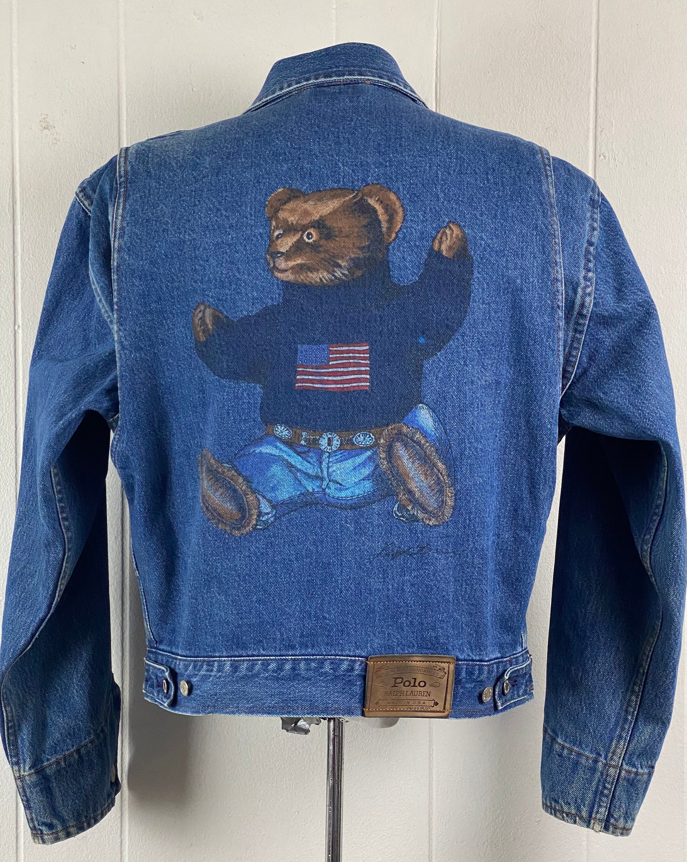 Vintage Jacket, Denim Jacket, Polo Bear Jacket, Trucker Vintage Jacket, Denim Jacket, Polo Bear Jacket, Trucker