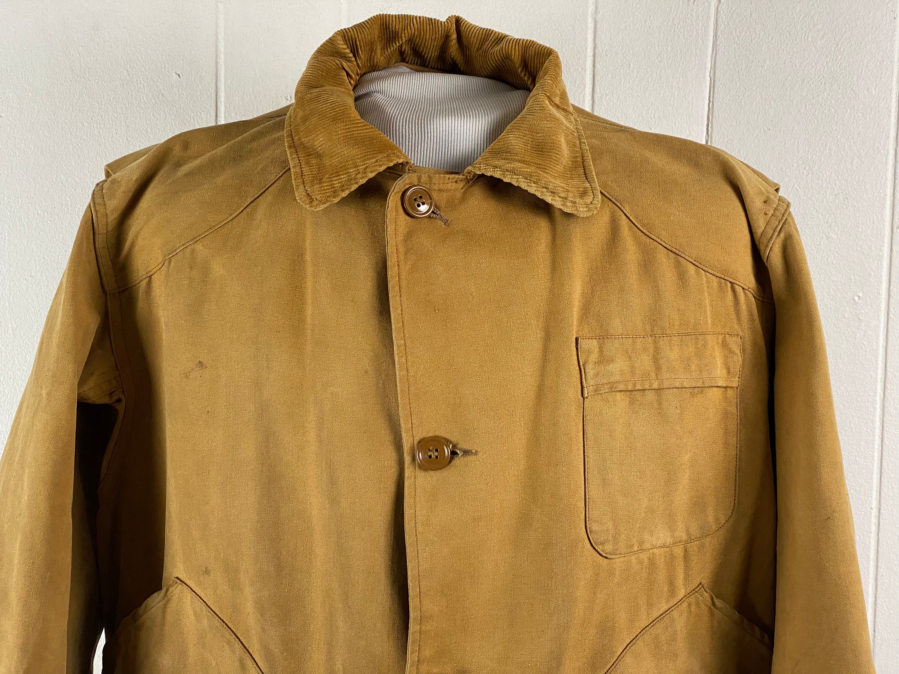Vintage Jacket, 1950s Jacket, Vintage Hunting Jacket, Brown Duck Jacket ...
