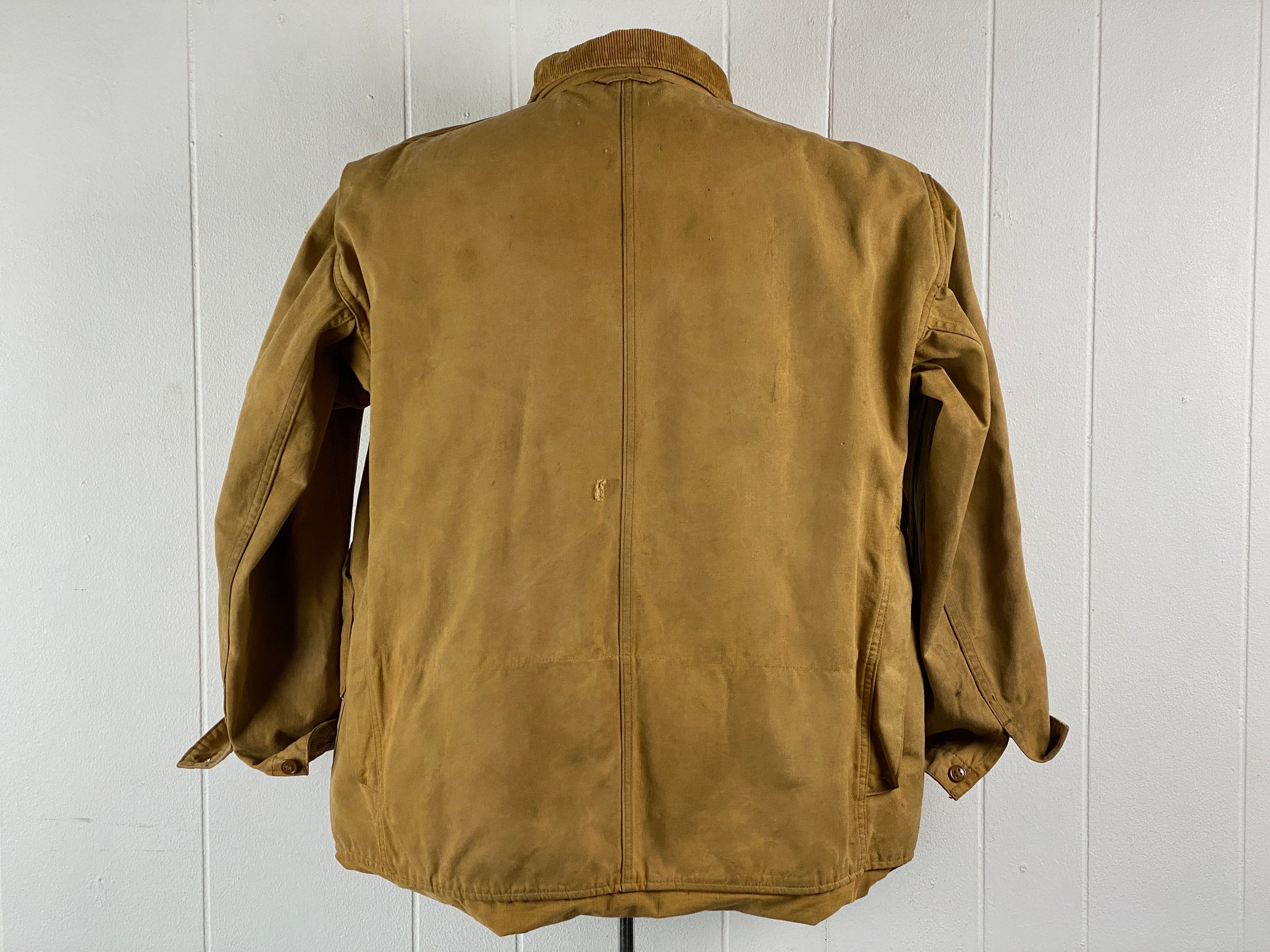 Vintage Jacket, 1950s Jacket, Vintage Hunting Jacket, Brown Duck Jacket ...