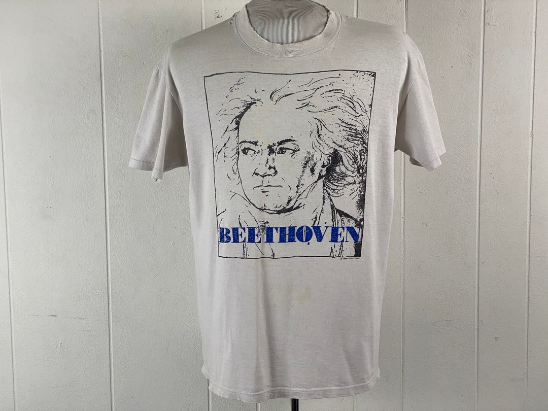 Vintage T Shirt, Size Large, Beethoven T Shirt, 1980s T Shirt, Music T ...