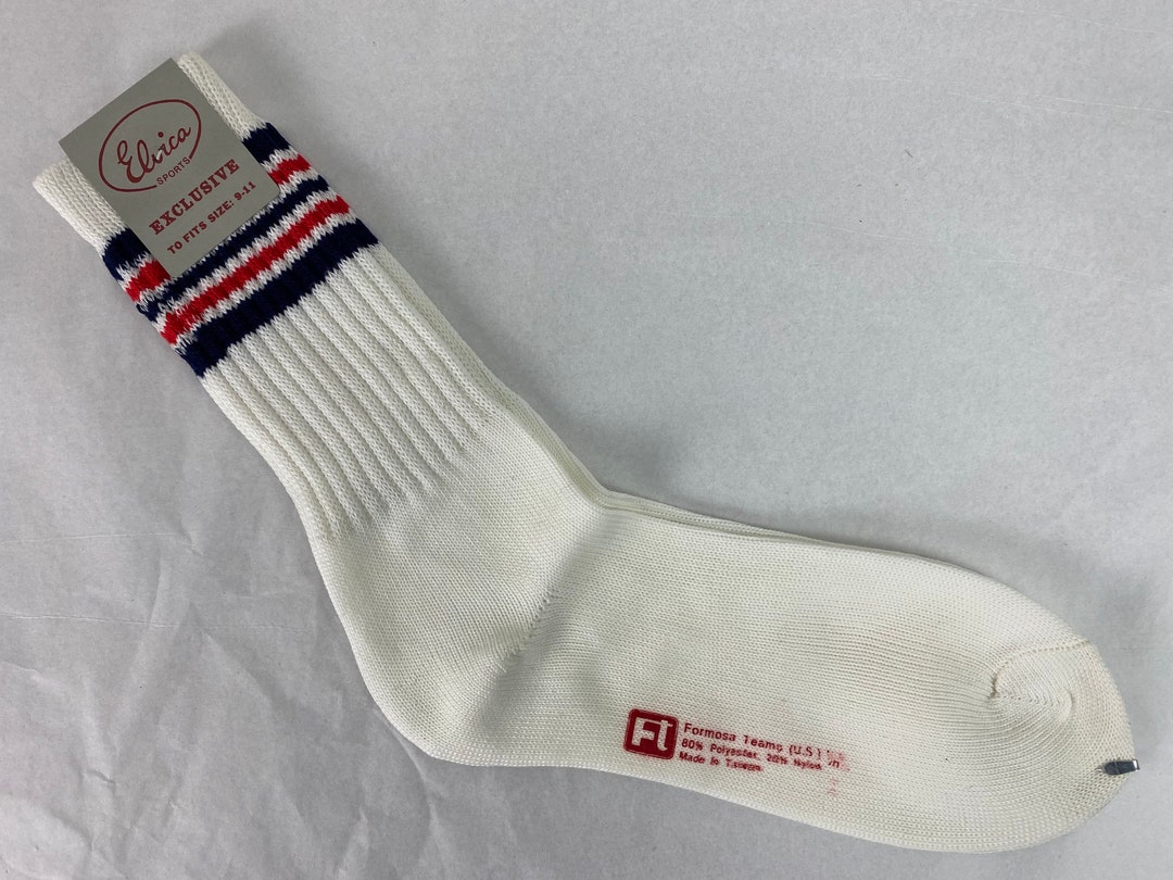 Vintage Socks, 1960s Socks, Tube Socks, Formosa Teams Socks, Striped ...