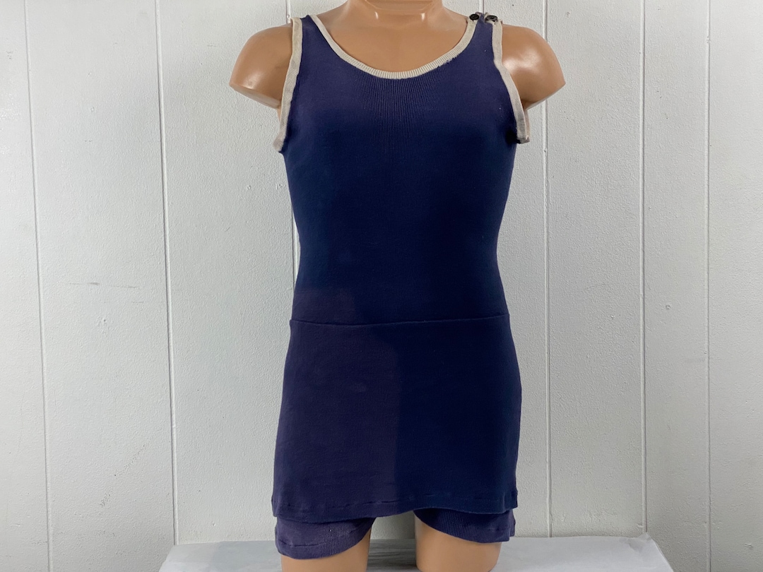 Vintage Swimsuit, Size Medium, 1900s Bathing Suit, Victorian Suit ...
