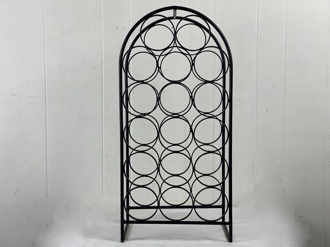 1960s Wine Rack, Arthur Umanoff Wine Rack, Iron Mid Century Modern Wine ...