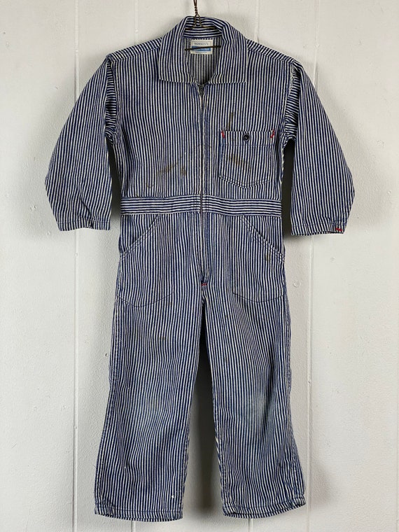 Child size coveralls, 1950s coveralls, denim coverall… - Gem