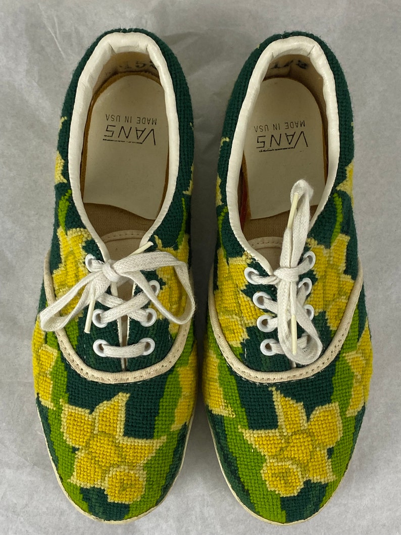 Vintage Sneakers 1960s Vans Van Doren Tapestry Shoes Faux - Etsy