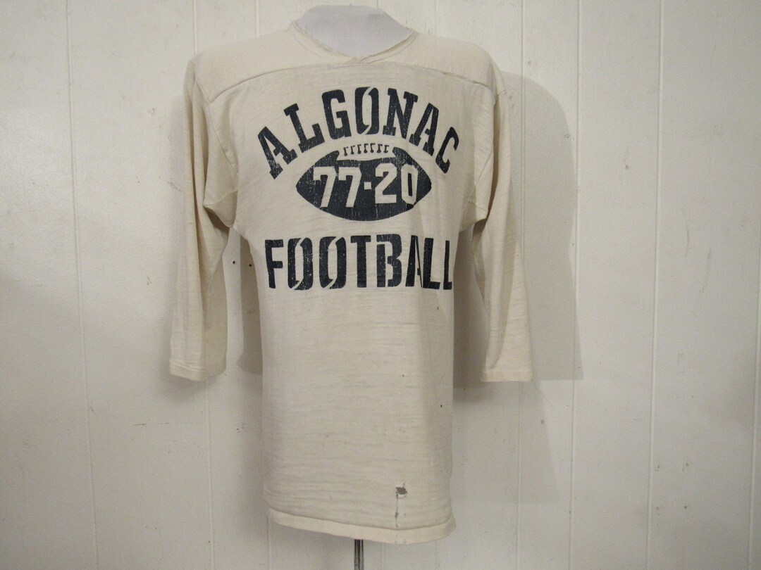 Vintage T Shirt, 1960s Shirt, Jersey Shirt, Algonac Football, Football ...