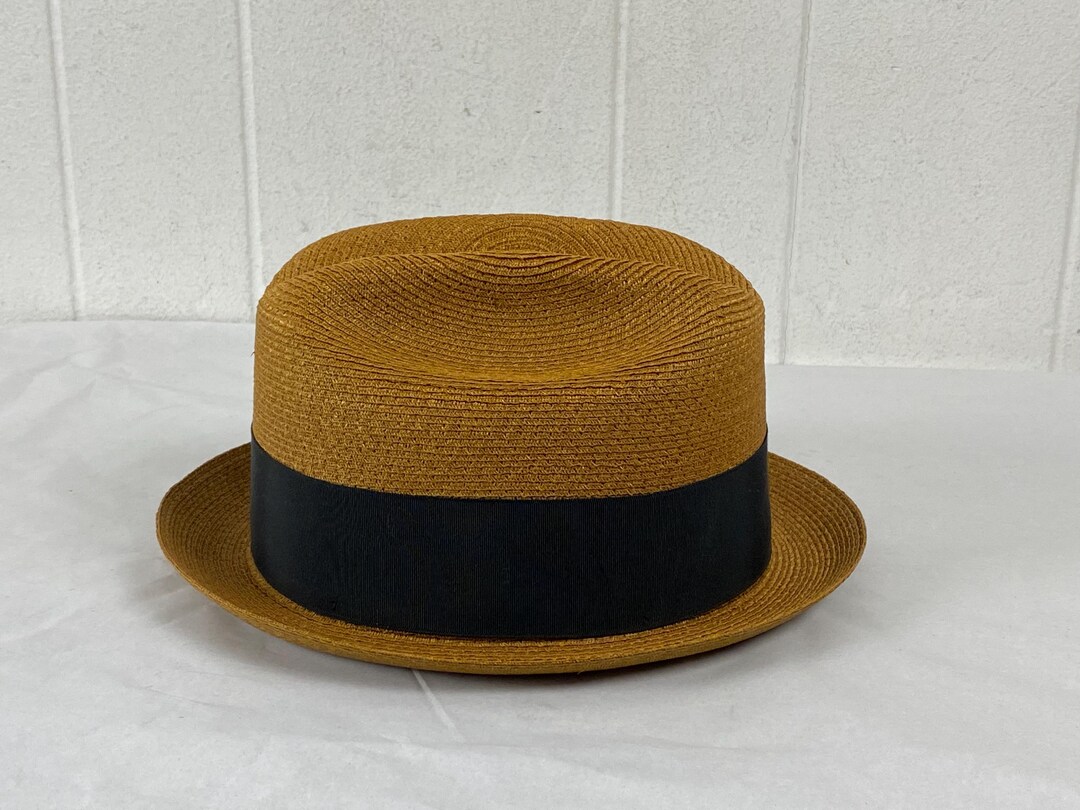 1960s Straw Fedora, Size 7 3/8, Mod Hat, Stingy Brim Hat, 1970s Hat ...