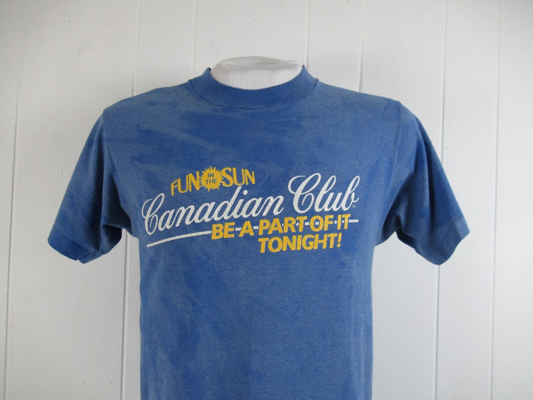 Vintage T Shirt , 1980s T Shirt , Canadian Club T Shirt, Whiskey T ...