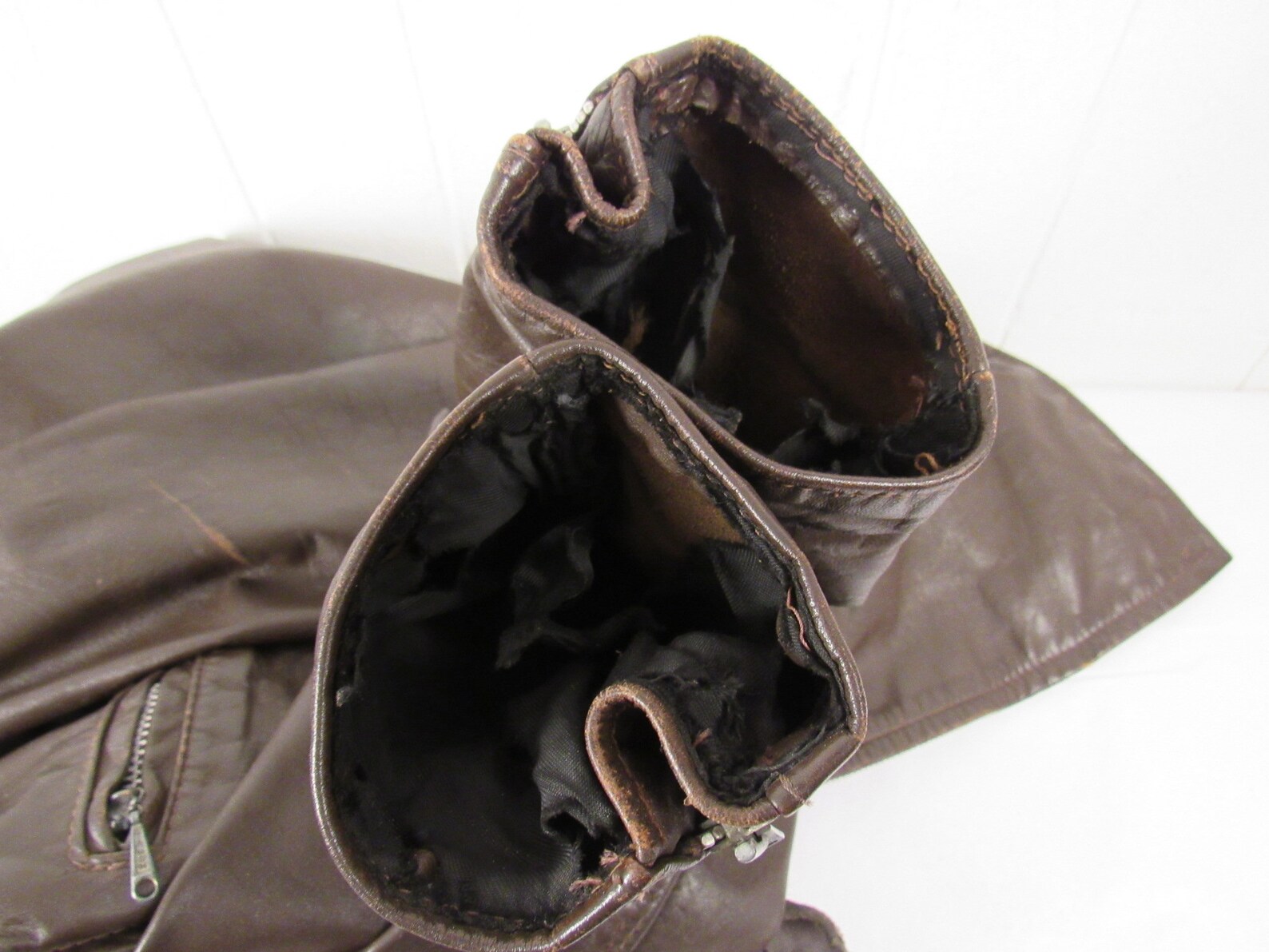 Vintage Jacket, Size 48, Brown Leather Motorcycle Jacket, 1960s Jacket ...