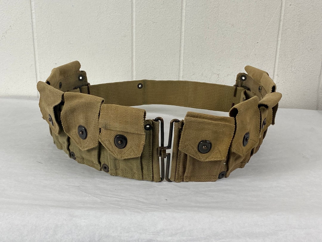 Vintage Belt, 1940s Belt, U.S. Army Belt, Ammo Belt, Web Belt ...