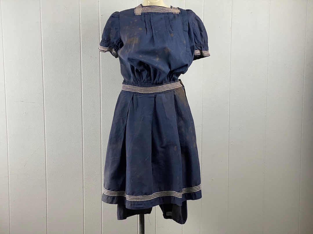 Vintage Swimsuit, Size Medium, 1890s Bathing Suit, Victorian Suit ...