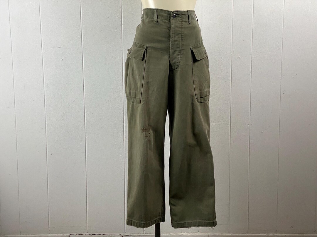 Vintage Pants, 27" X 29", Cargo Pants, Army Pants, 1940s Pants, HBT ...