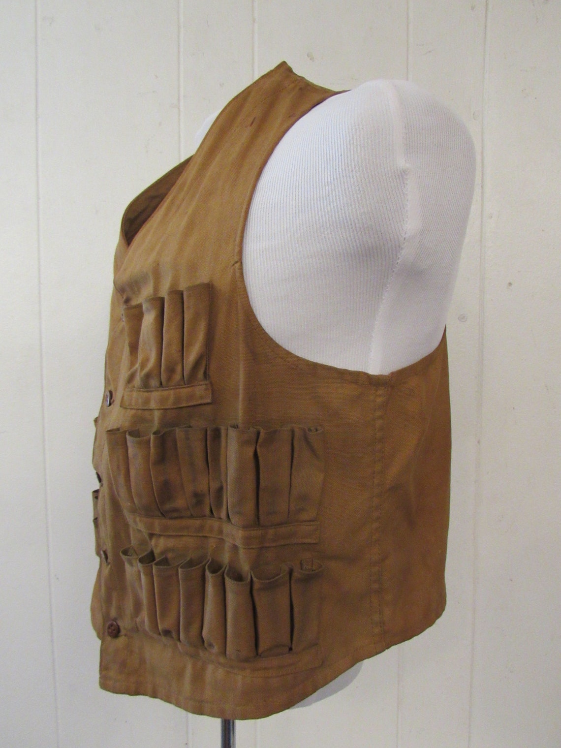 Vintage Hunting Vest Hunting Vest Brown Duck Vest 1920s | Etsy