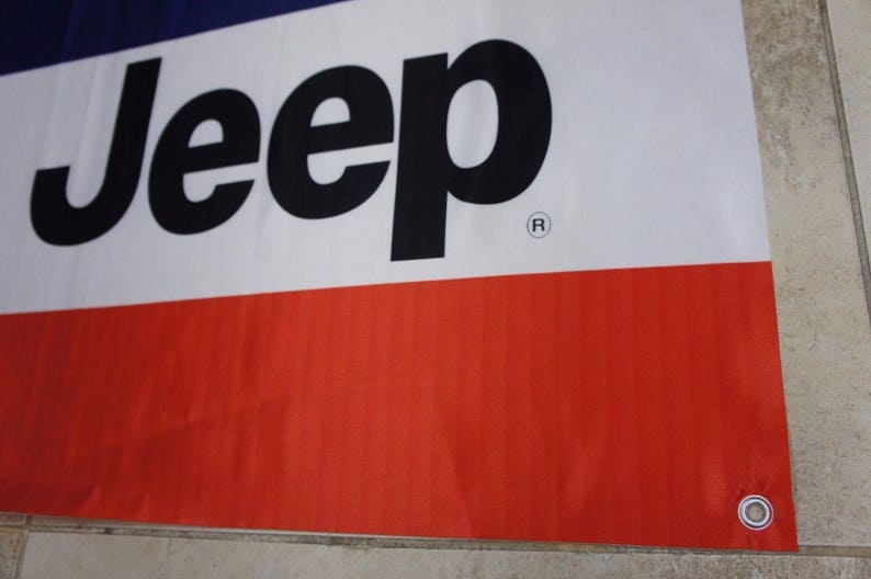 Jeep Willys Cherokee Grand Cherokee Commander Wrangler CJ Banner Flag ...