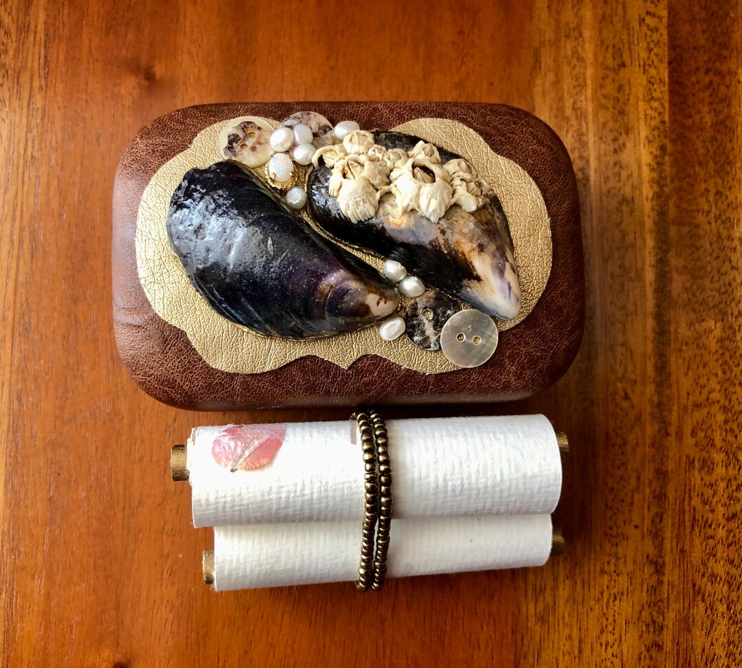 Assemblage Shell Box With Scroll, Alfred Tennyson Poem Ref 140 - Etsy