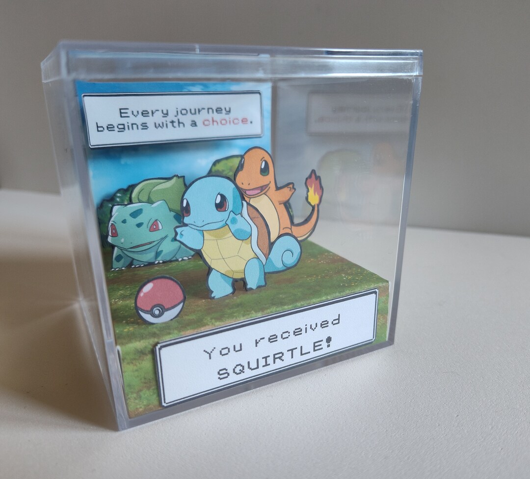 DIY Choice Pokemon Choose Your Starter Pokemon Cube 3D Display Diorama ...