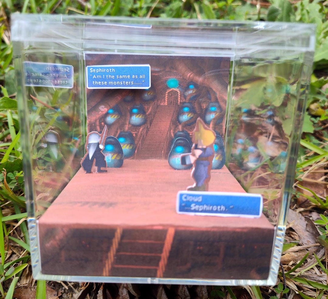 DIY Final Fantasy VII 7 Clear Cube Diorama Nibelheim Incident Nibel ...