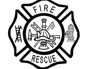 Fire rescue decal | Etsy