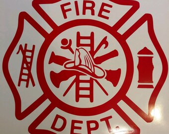 Firefighter decals | Etsy