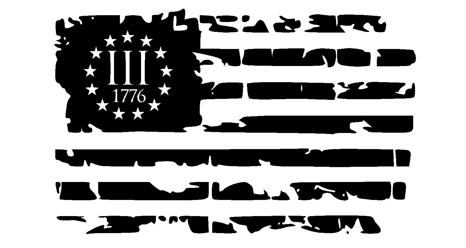 Iii 3% 3 Percenter 1776 13 Stars Distressed Flag Vinyl Decal | Etsy