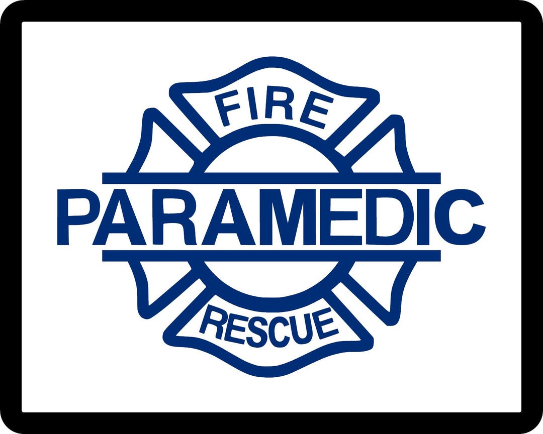 Paramedic Fire Rescue Maltese Cross Vinyl Decal: Ambulance, EMT, EMS ...