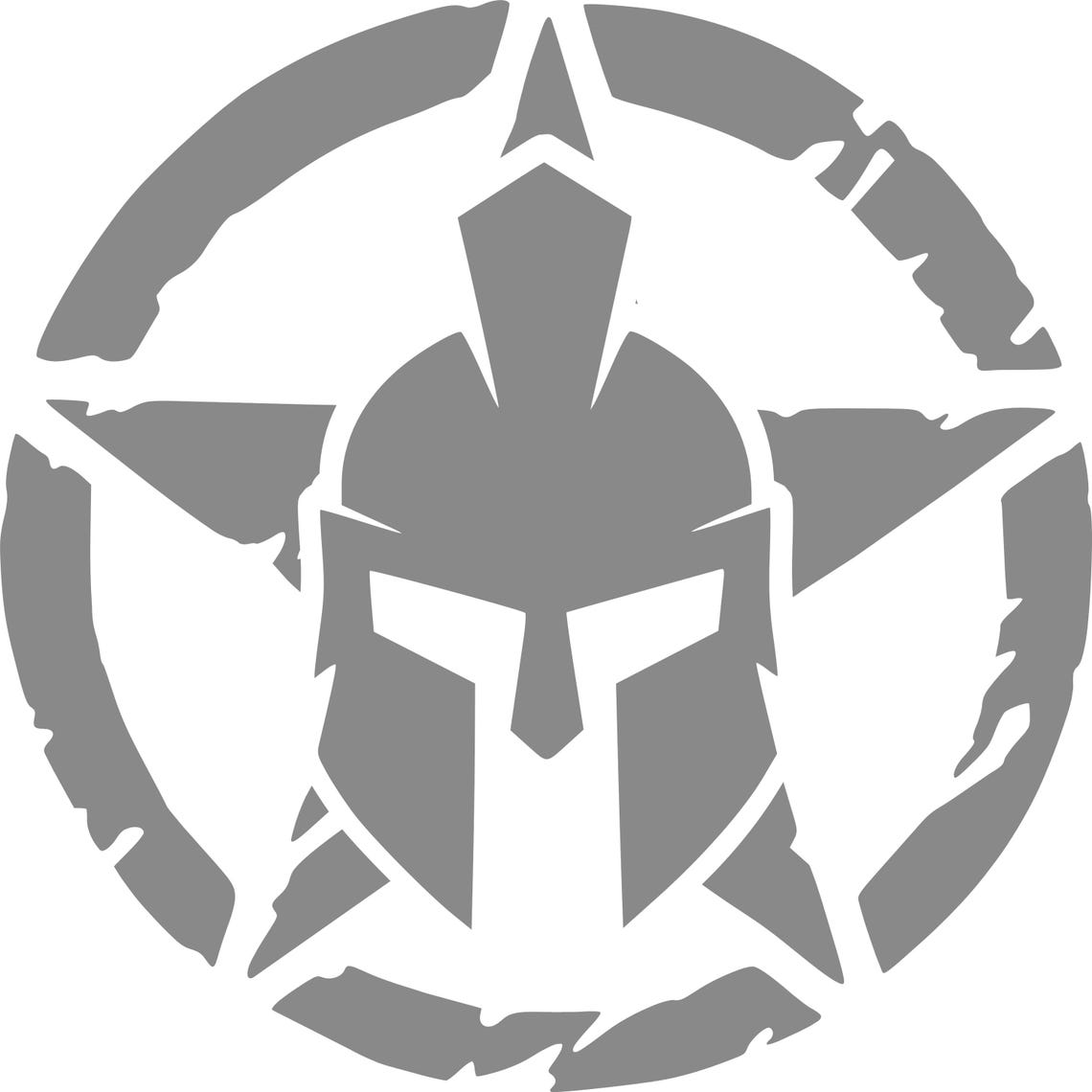 Distressed Gladiator Spartan Helmet Army Star Decal, Vinyl Military ...