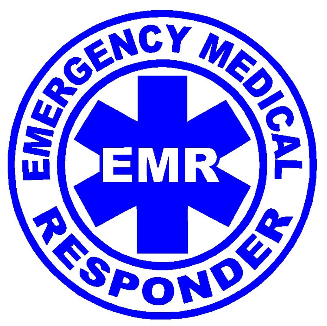 EMR Decal Fire Rescue Vinyl Sticker Emergency Medical Responder Firefighter Emt FREE US Shipping ...