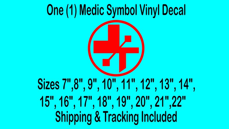 Medic Symbol Vinyl Decal Cosplay Shoulder Armor FREE SHIPPING - Etsy