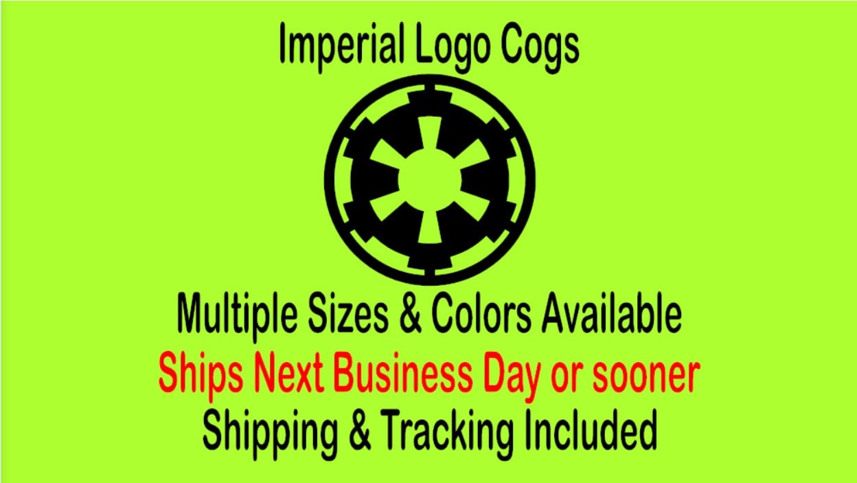Imperial Logo Cog Vinyl Decal Star Wars Empire Sticker Cosplay - Etsy