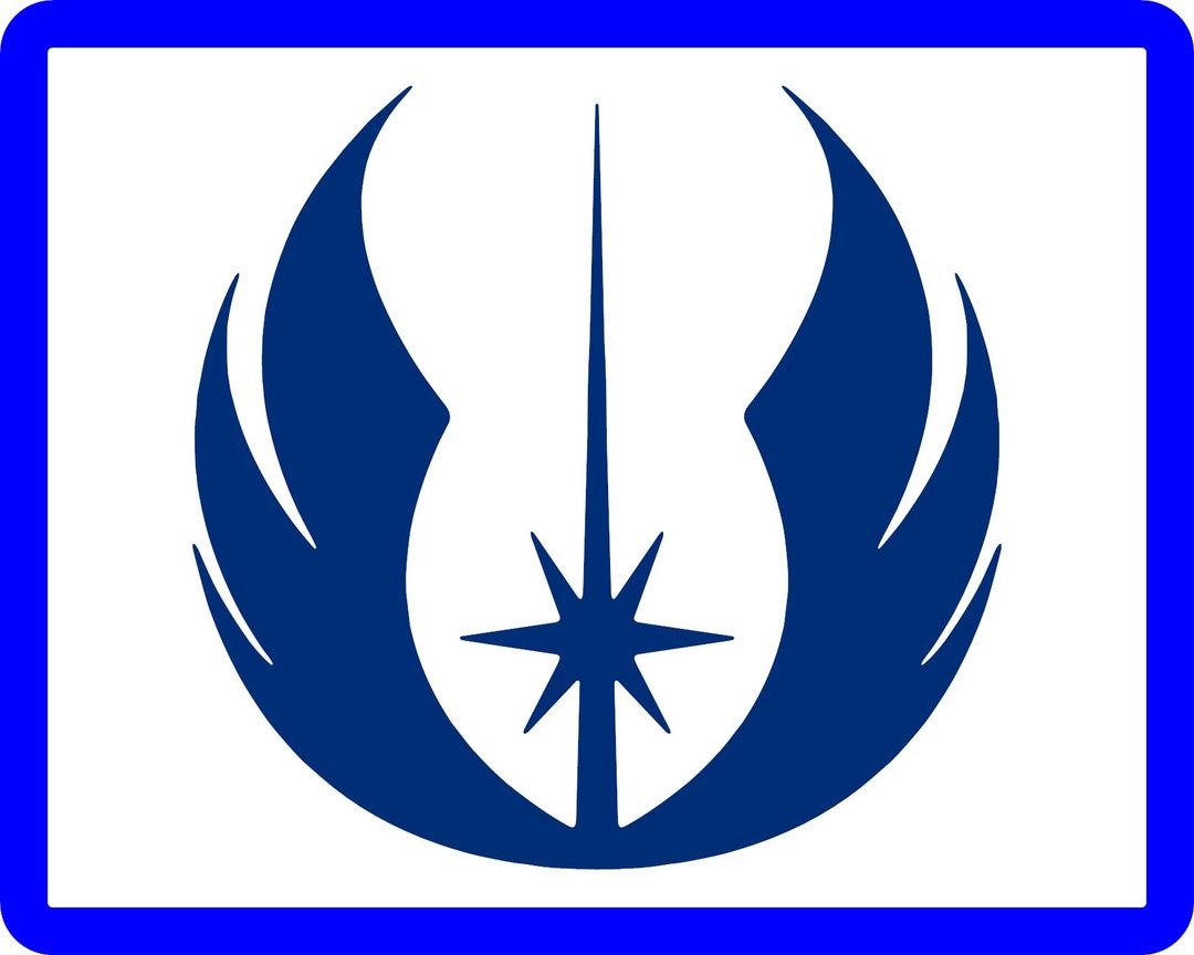 Jedi Order Symbol Vinyl Decal Star Wars Cosplay Pauldron Shoulder Multiple Sizes Colors Truck ...