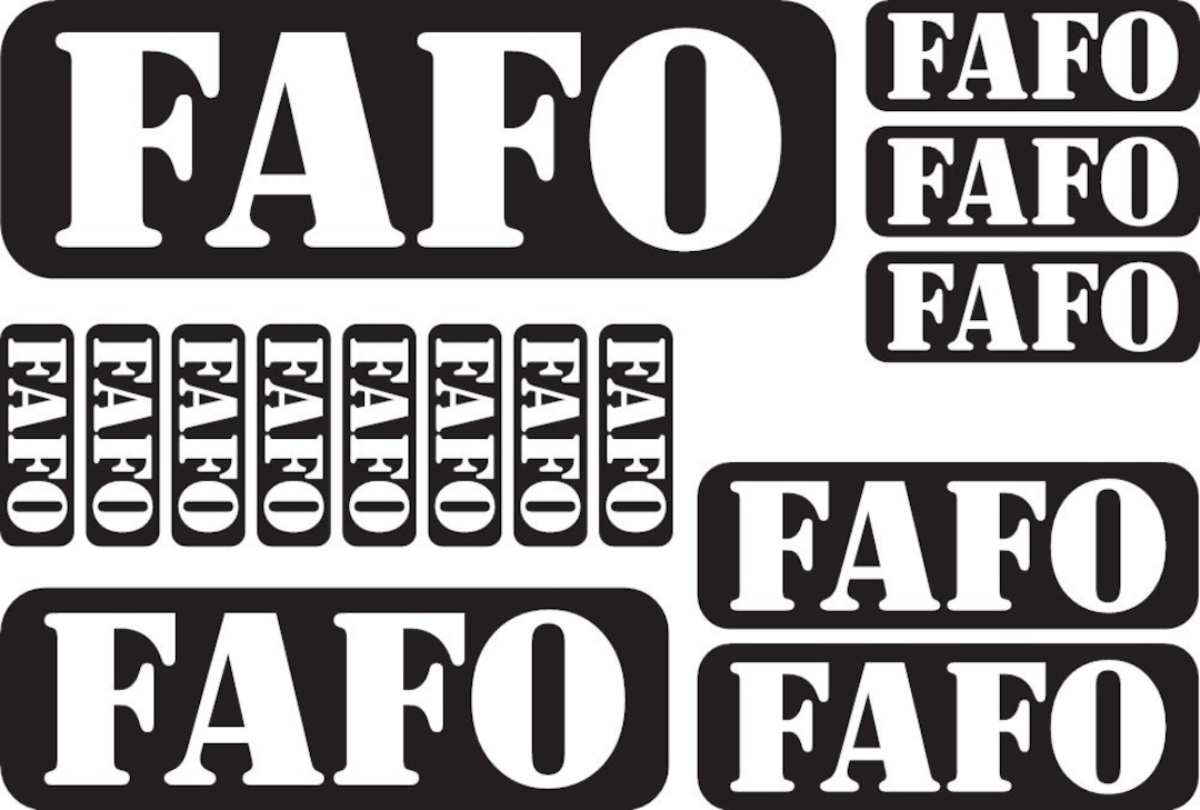 FAFO Vinyl Decal Sheet F* Around Find Out 2nd Amendment Helmet Military ...