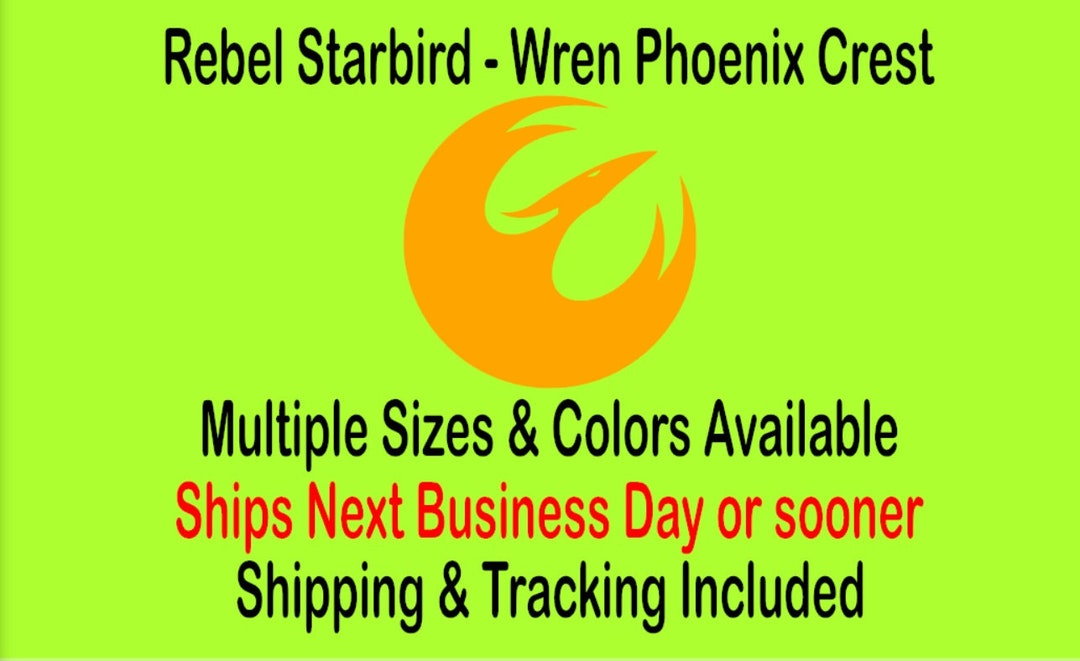 Phoenix Squadron Vinyl Decal Starbird Sabine Wren Ahsoka Crest Helmet ...
