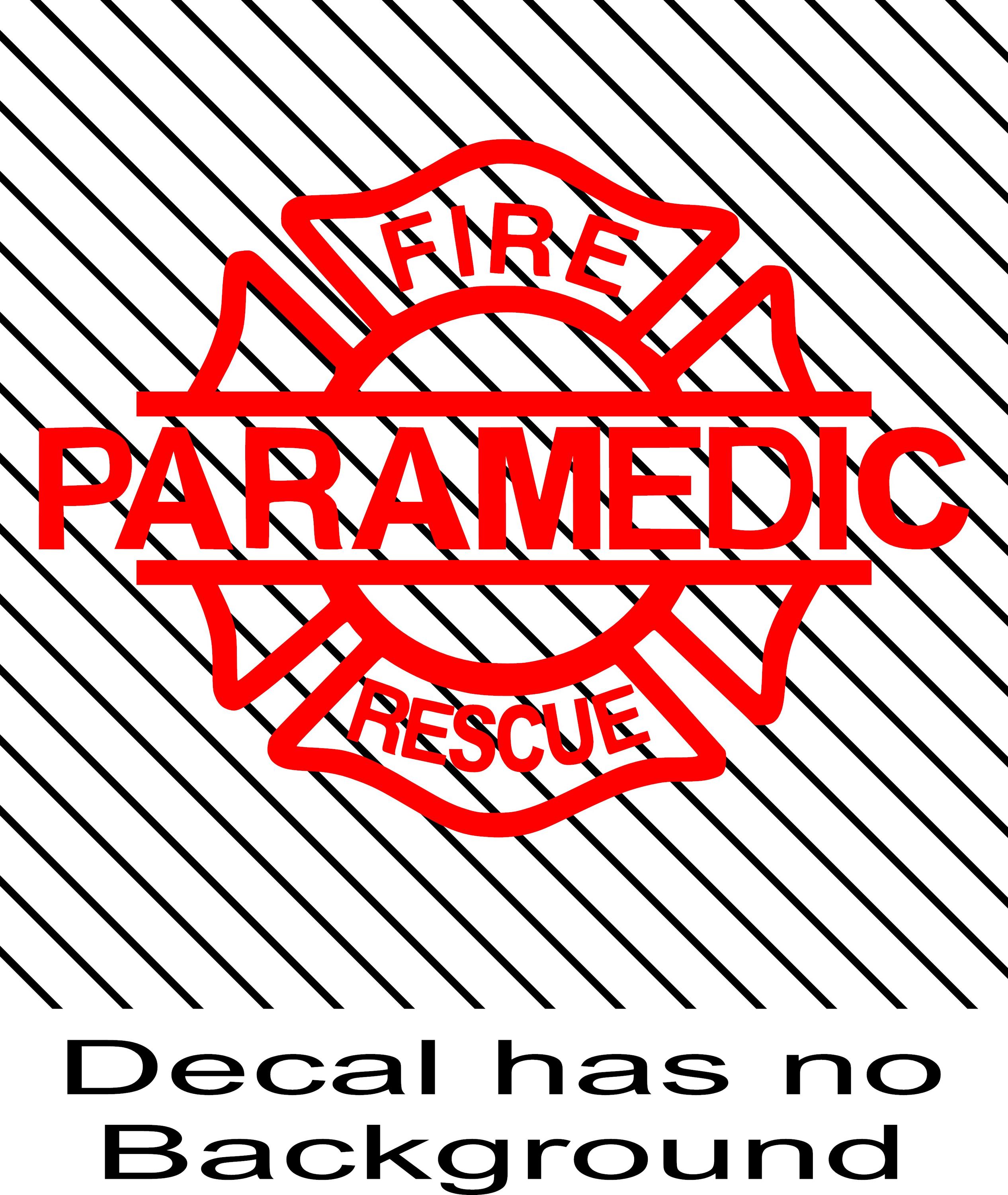 Paramedic Fire Rescue Maltese Cross Vinyl Decal: Ambulance, EMT, EMS ...